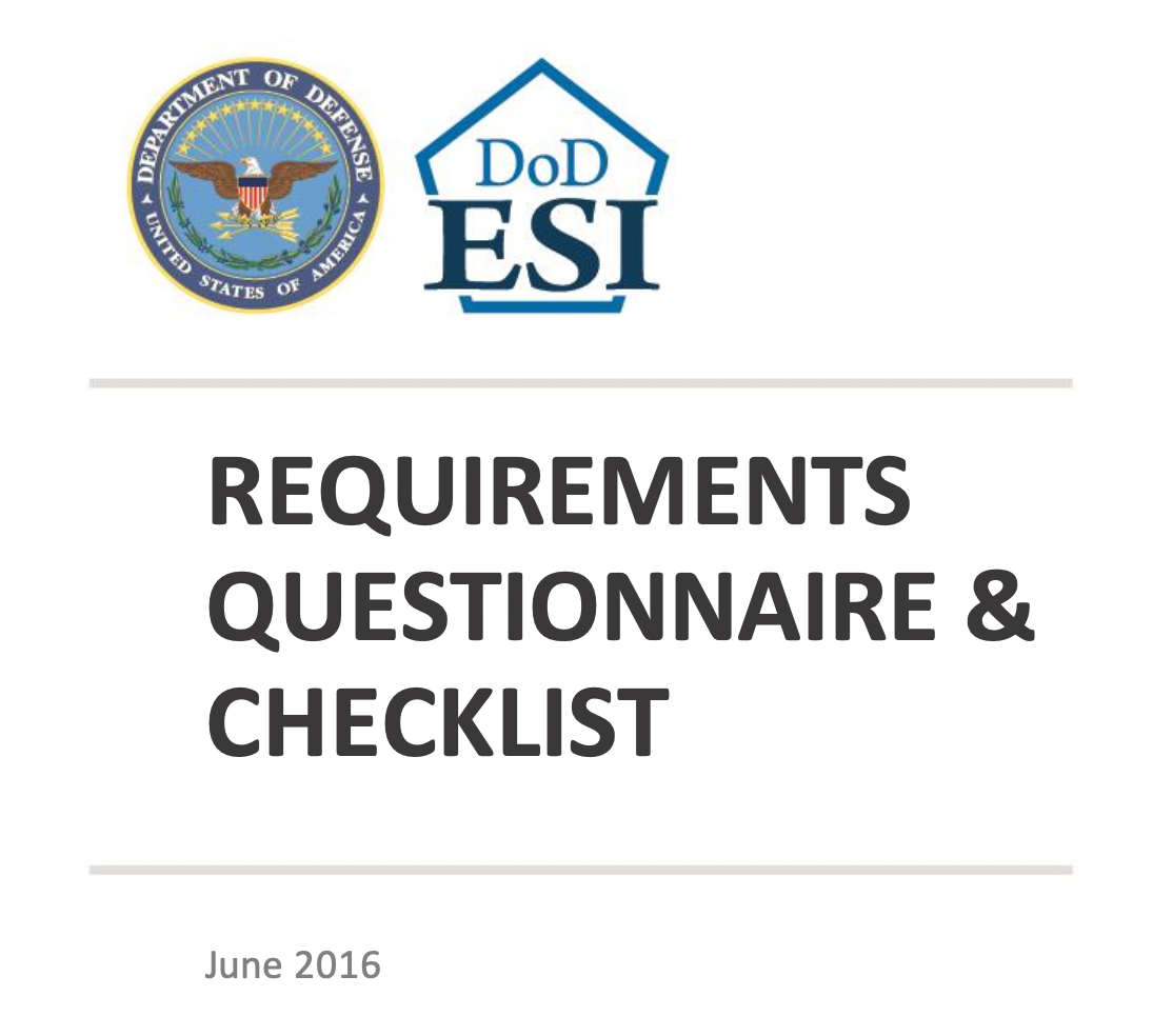 This Requirements Questionnaire and Checklist | SE Goldmine